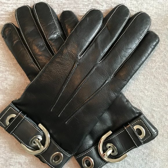 Coach | Accessories | Coach Black Leather Gloves | Poshmark